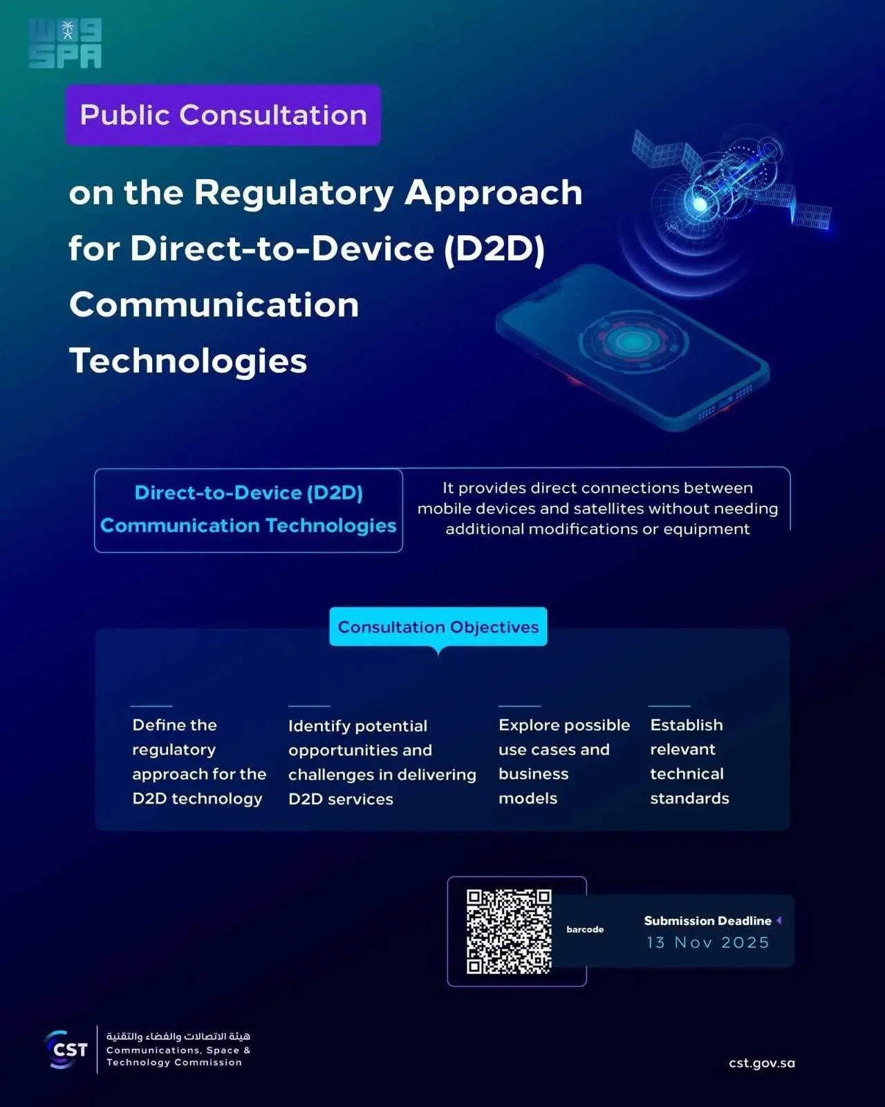 Saudi Regulator Seeks Public Input on D2D and Satellite Network Rules ...